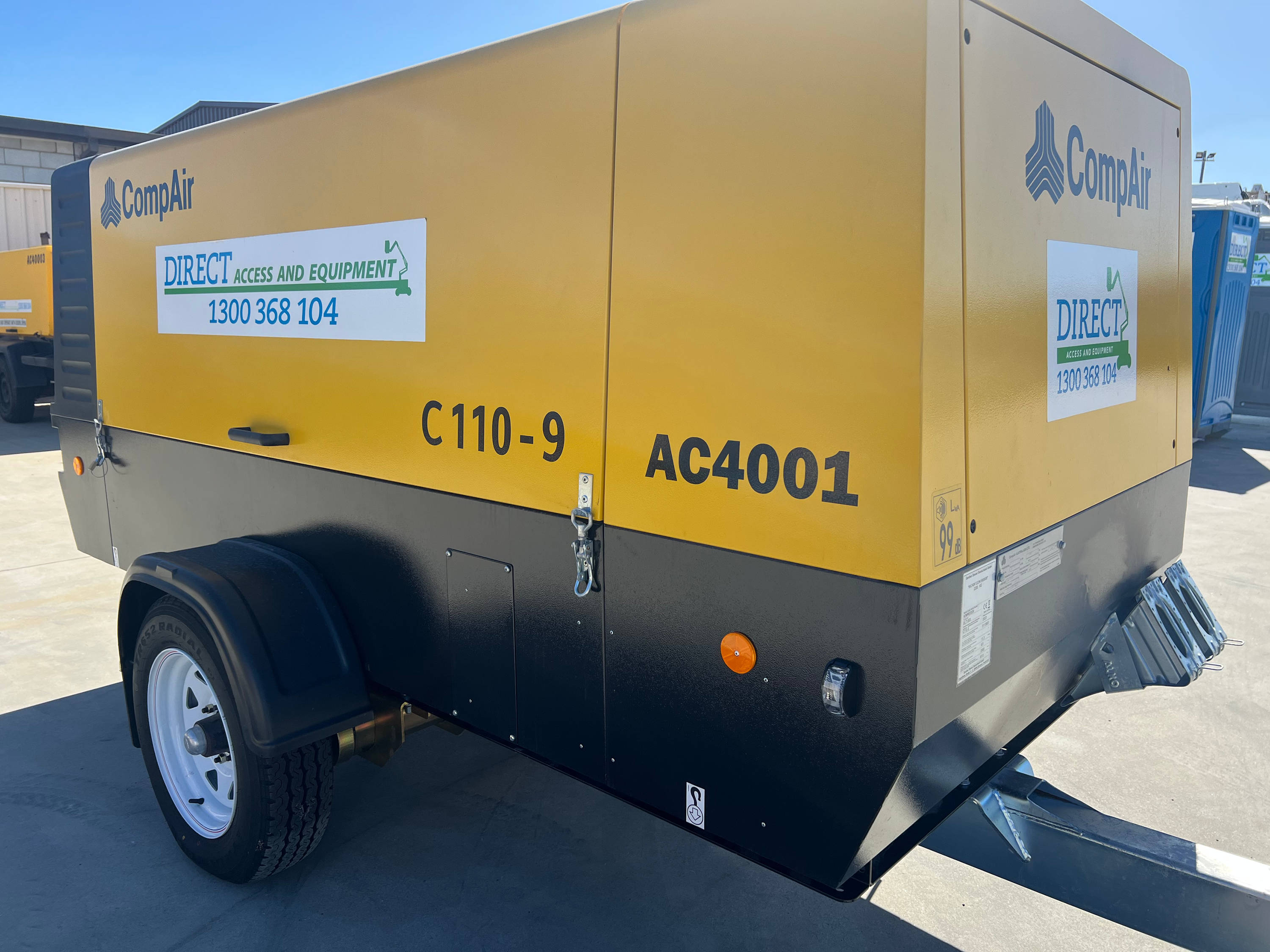 400 CFM Air Compressor | Direct Access & Equipment Hire, Hobart ...